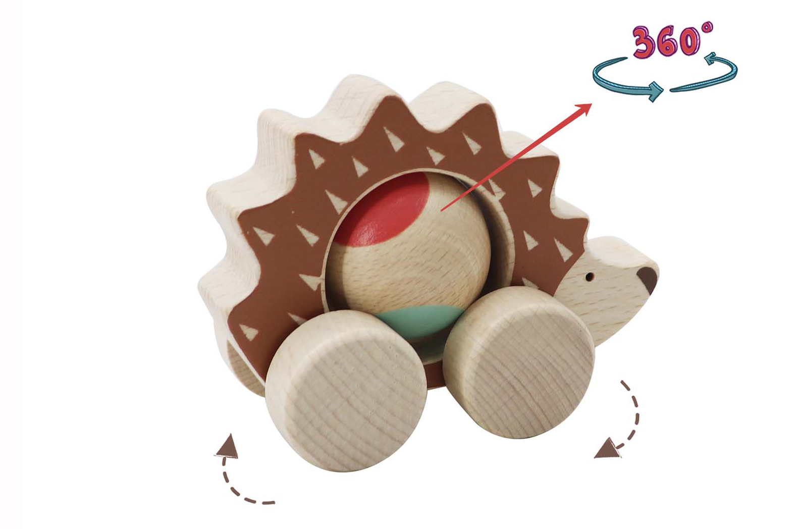 Spinning Hedgehog Push-a-Long | Wooden Toy | Perth Toy Shop ...